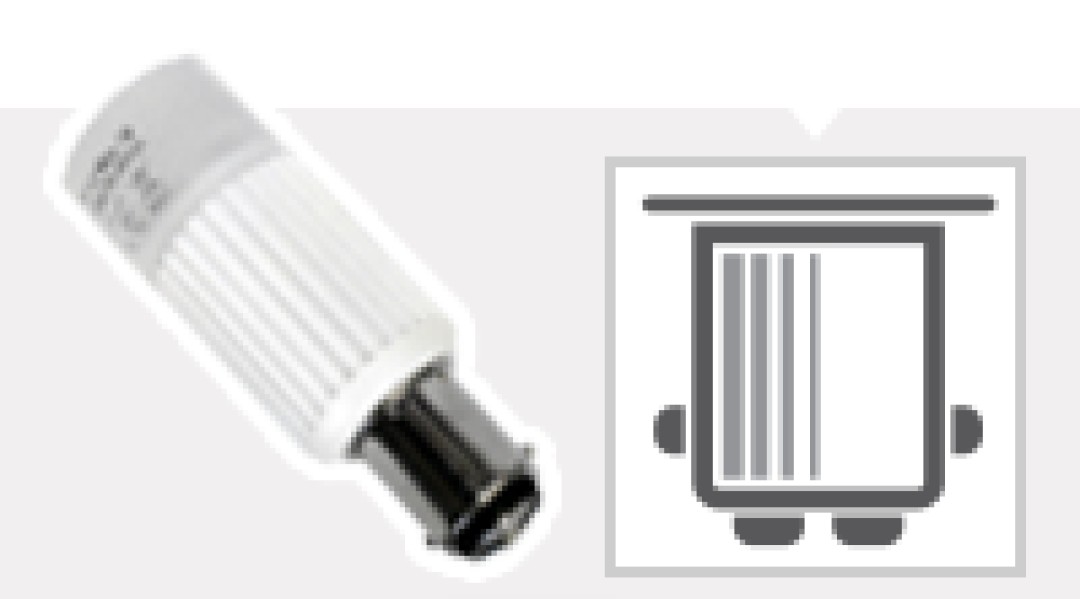 BA15D LED bulb, 18 LEDs, cool light | Nautica Illiano