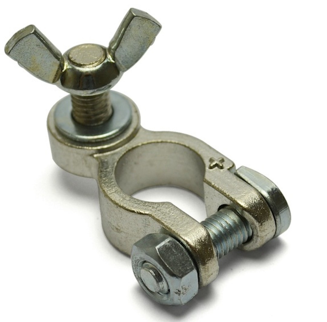 Tinned brass positive battery terminal | Nautica Illiano