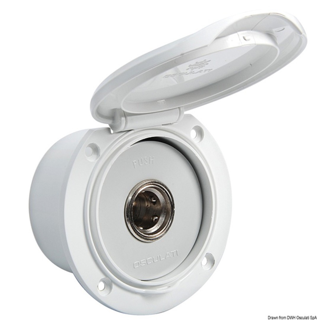 Classic Evo white deck wash water inlet | Nautica Illiano