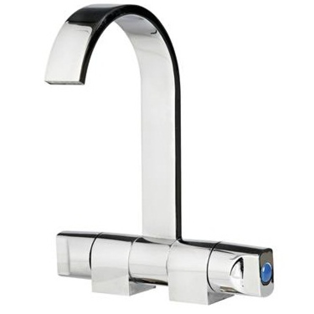 Fold-down mixer tap in chrome-plated brass (17.046.22) | Nautica Illiano