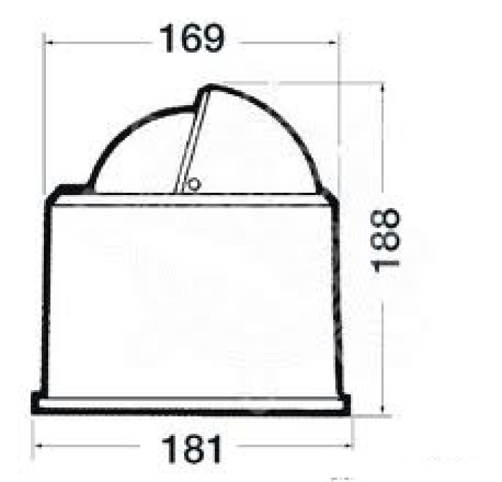 Riviera compass, WHITE STAR BW2 series, high speed, 181 mm, with ...